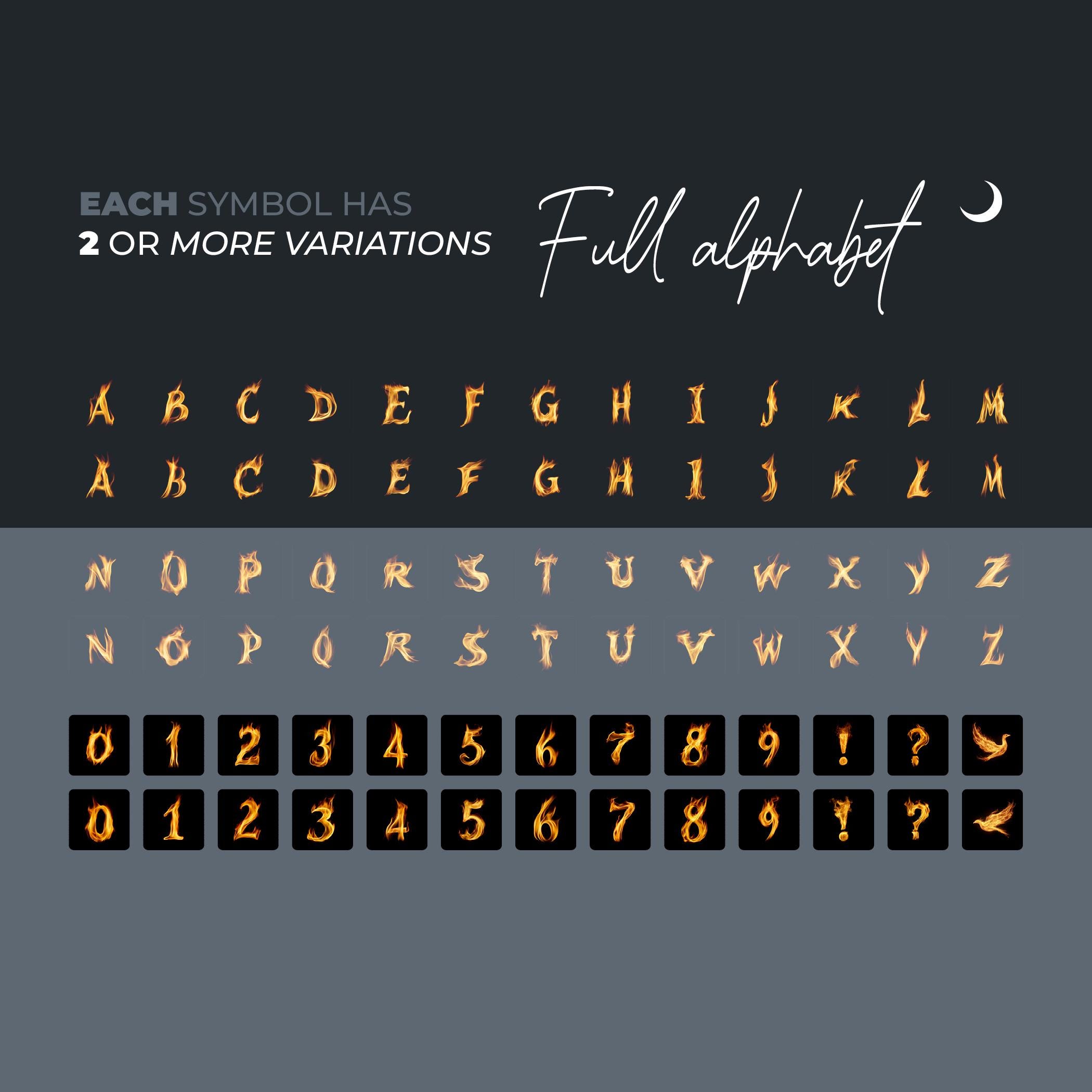 Fiery Alphabet Overlays: Flame Text Effects (PNG & JPEG) - Etsy