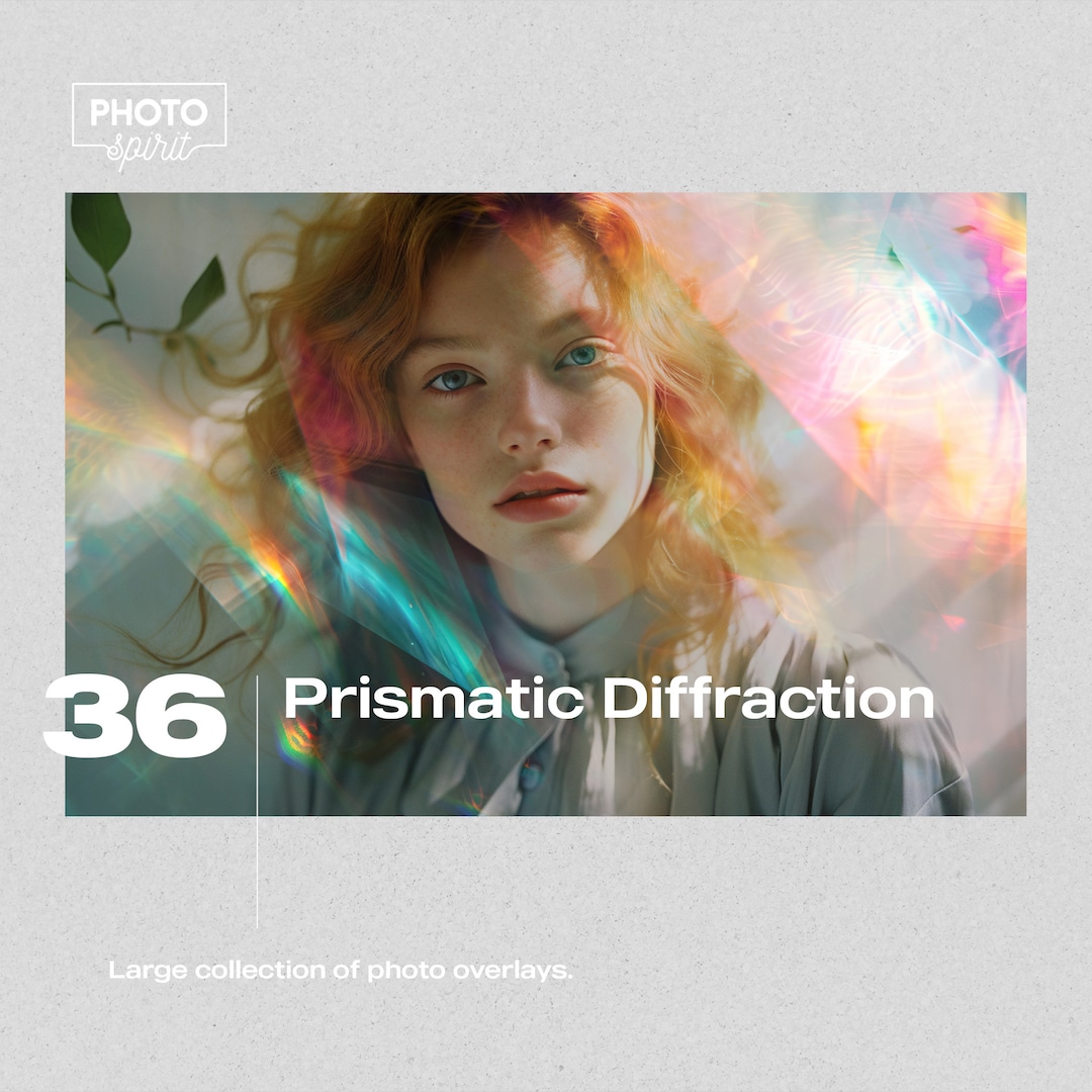Prismatic Diffraction Photo Overlays: Vibrant Effects (JPG, ATN, PDF ...