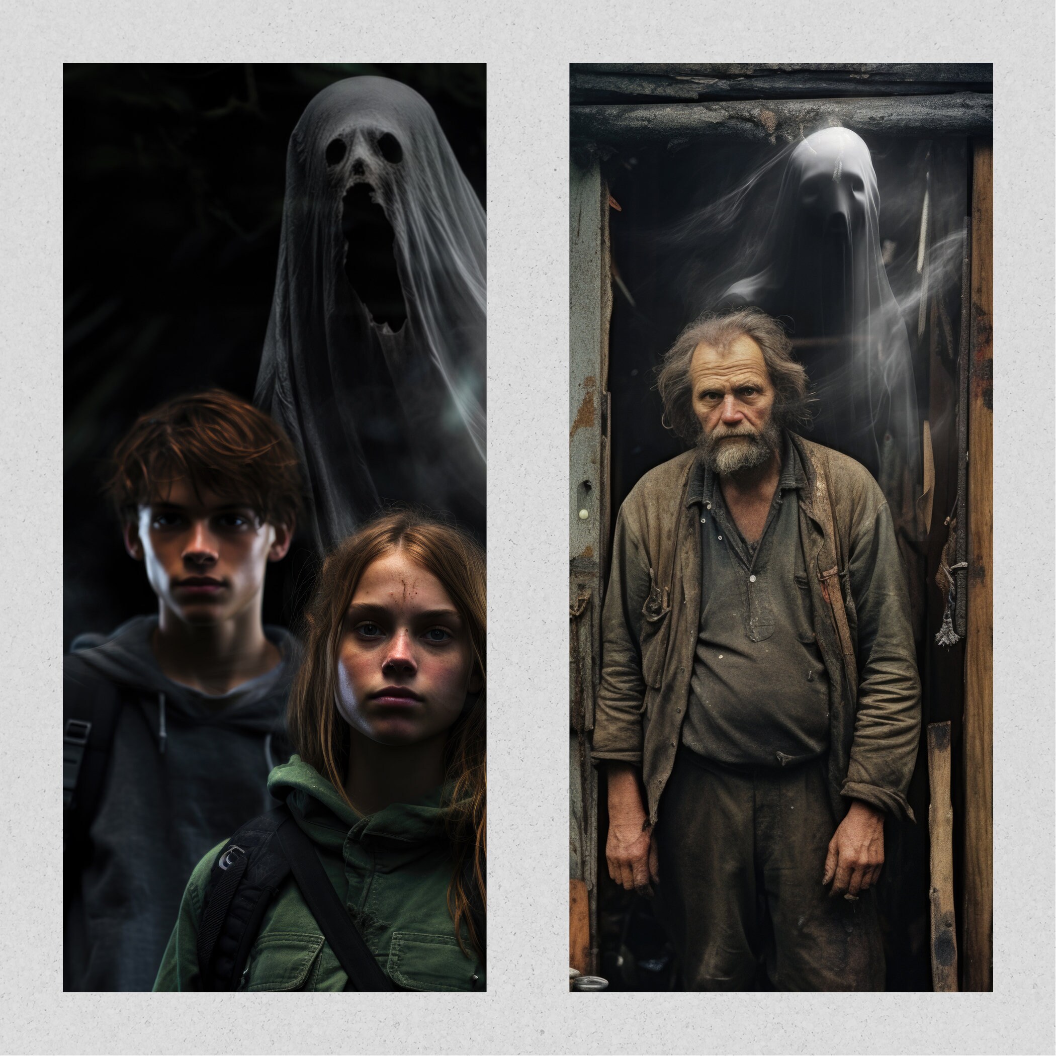 Creepy Halloween Ghosts Photo Overlays: Eerie JPG & PNG (digital ...