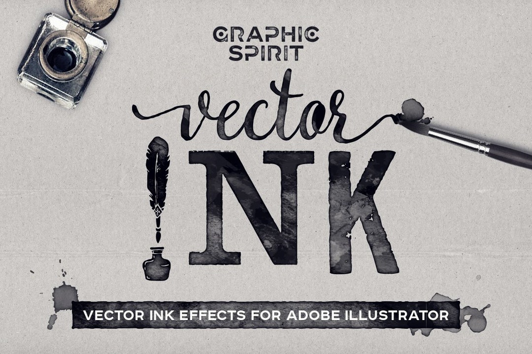 Vector Ink Effects for Adobe Illustrator: Inkblot Layer Styles - Etsy