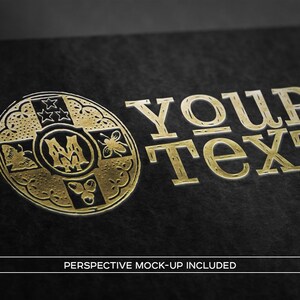 Foil Stamp Photoshop Styles: Gold, Silver, Copper + Vintage Letters - Etsy