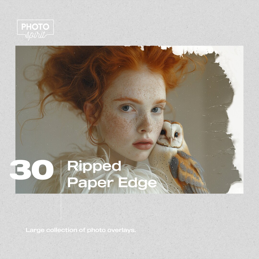 Ripped Paper Edge Photo Overlays: Vintage Effects (JPG, ATN, PDF) - Etsy