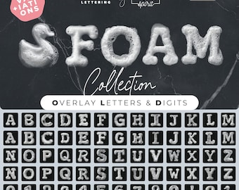 Soap Foam Letters: Realistic Bubble Overlay Alphabets (PNG & JPEG) - Etsy