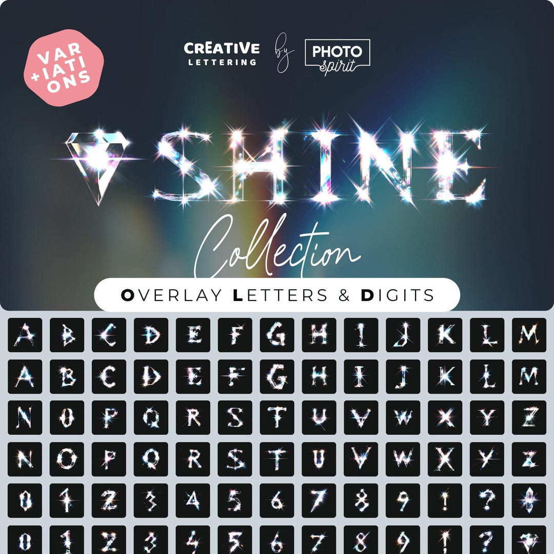 Flare Prism Shine Letter Overlays – Vibrant Light Alphabet for Eye ...