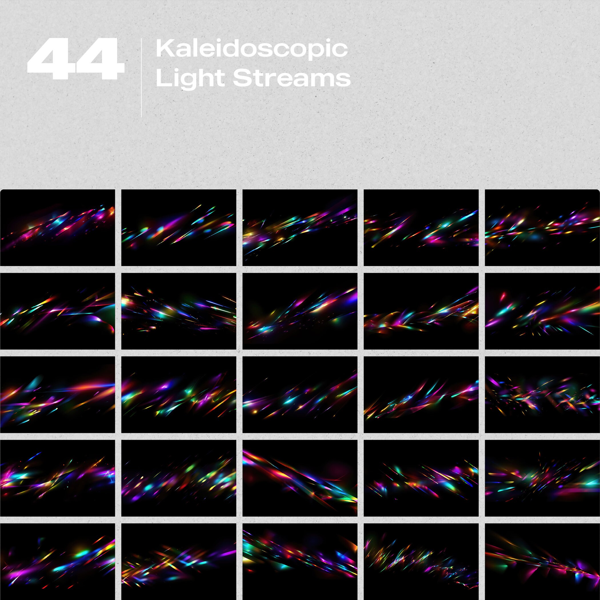 Kaleidoscopic Light Streams Photo Overlays: Vibrant Effects (JPG, ATN ...