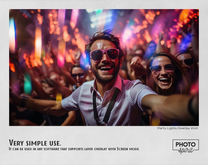 Party Lights Photo Overlays, Photoshop Actions (digital Download) - Etsy