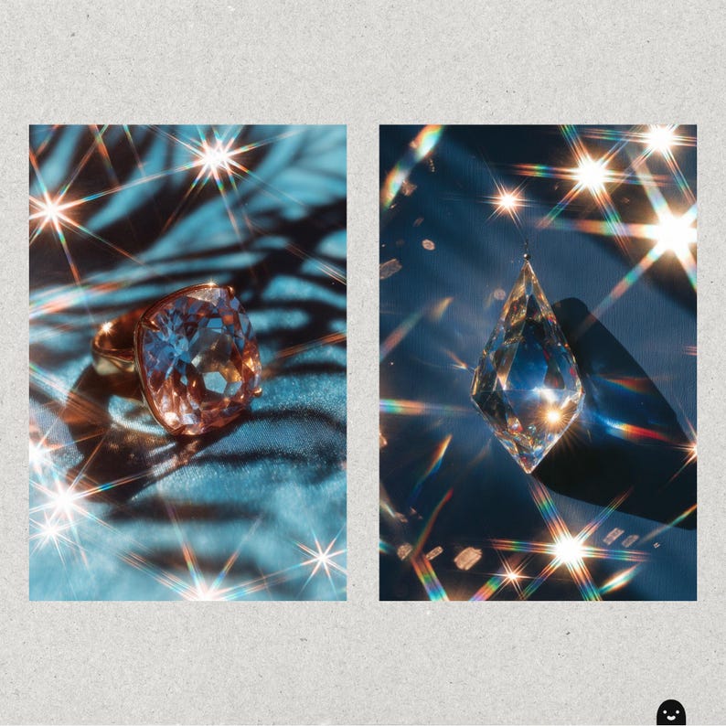 Chromatic Star Sparkle Overlays: Photo Editing Graphic Design (31 JPG ...