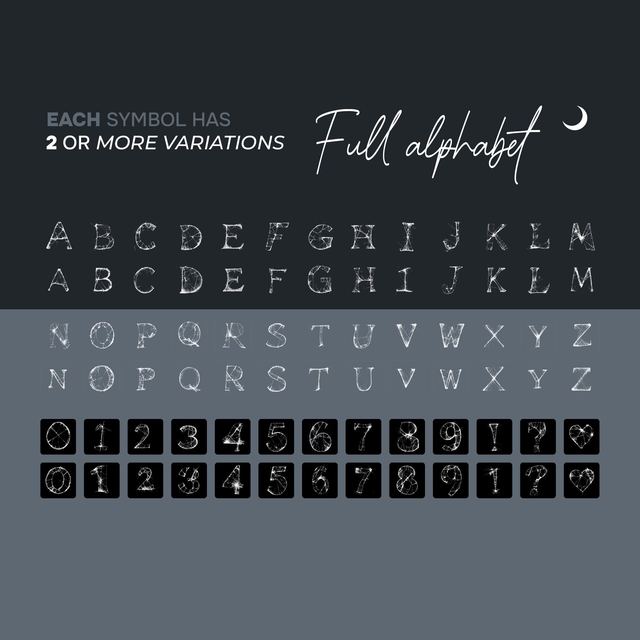 Dark Horror Alphabet Overlays: Spooky Text Effects (5000x5000px ...