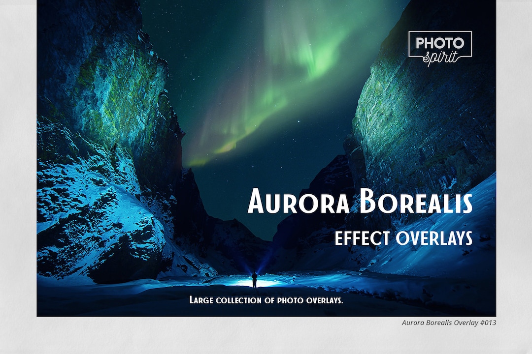 Aurora Borealis Effect Overlays for Photoshop - Overlay Color Flares ...
