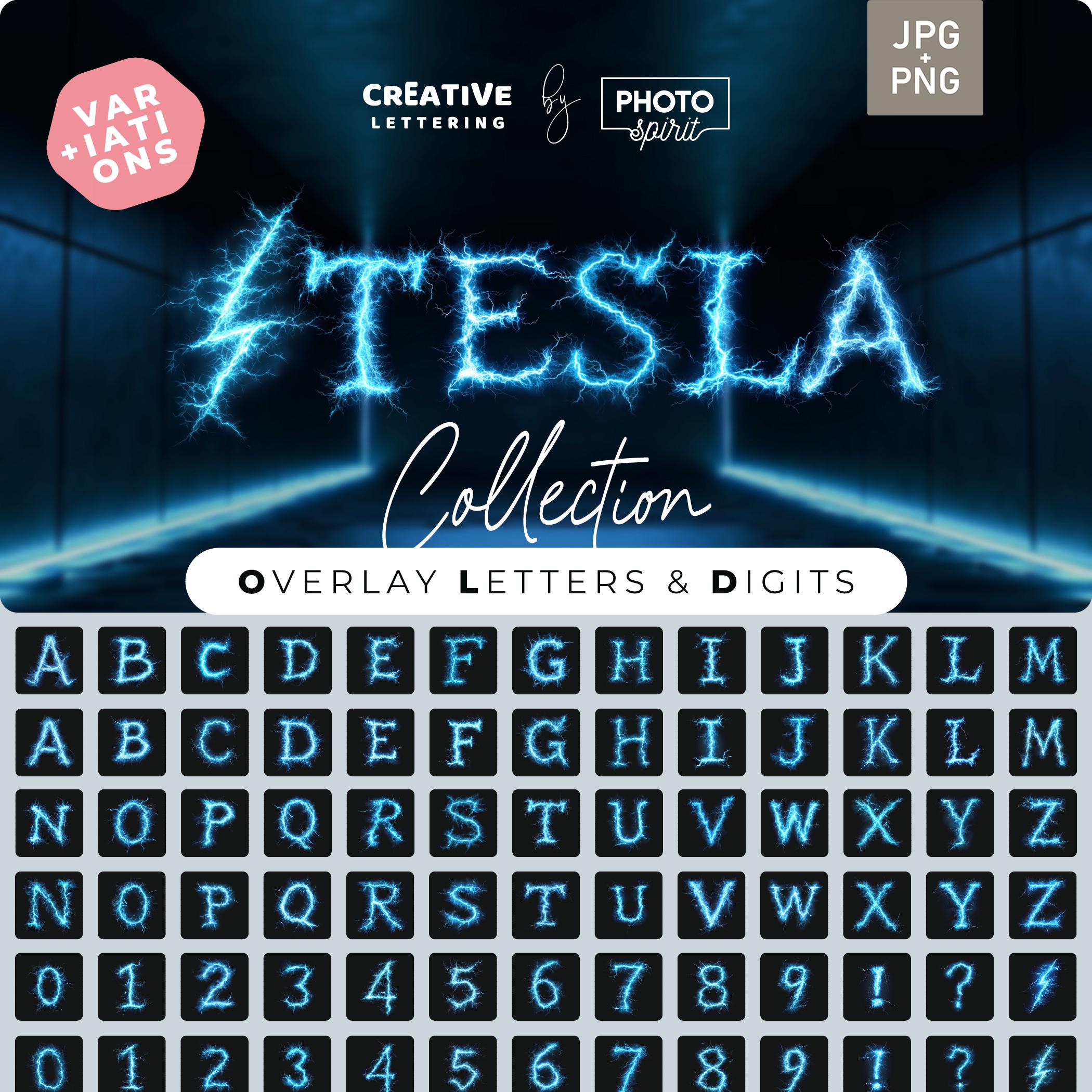 Tesla Coil Lightning Letters – PNG & JPEG Overlays - Etsy
