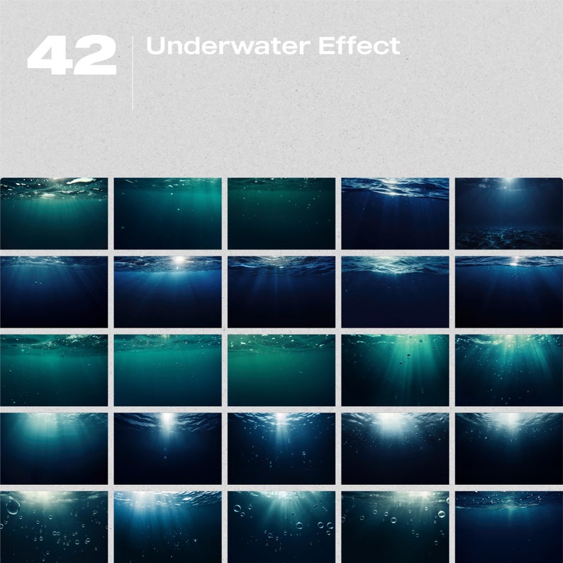 Underwater Photo Overlays: Ocean Depth, Sea Texture (JPG, ATN, PDF) - Etsy