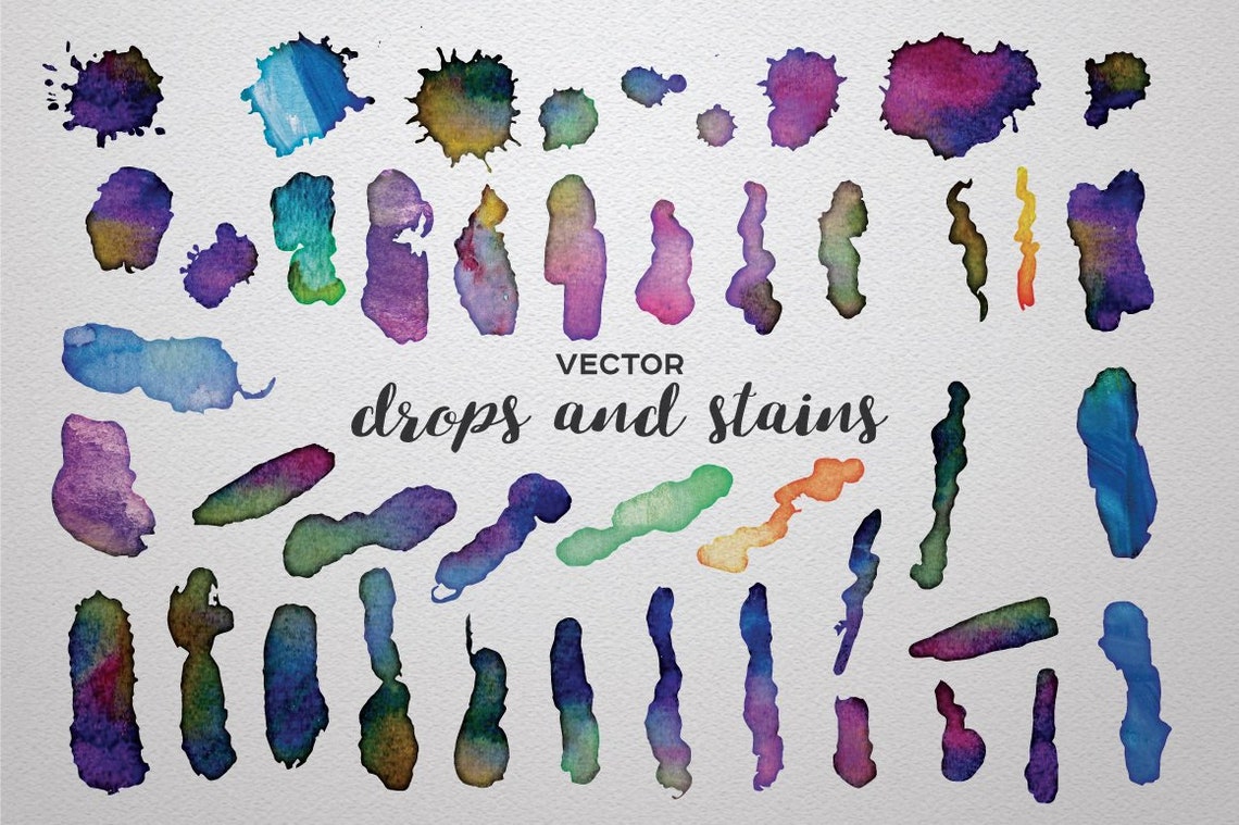 Watercolor Vector Styles: Realistic Textures for Adobe Illustrator - Etsy