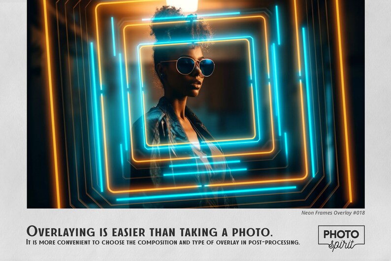 Neon Frames Photo Aesthetic Light Effect Overlays Adobe - Etsy