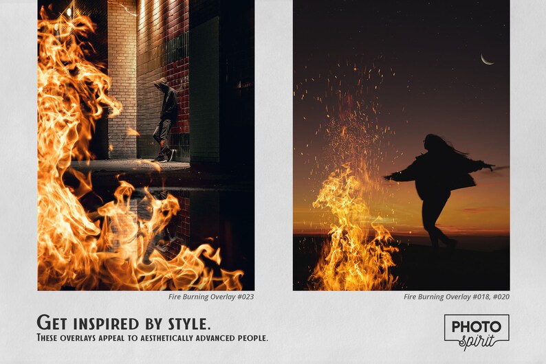 Fire Burning Effect Overlays: 60 Photoshop Flame Photo Designs - Etsy