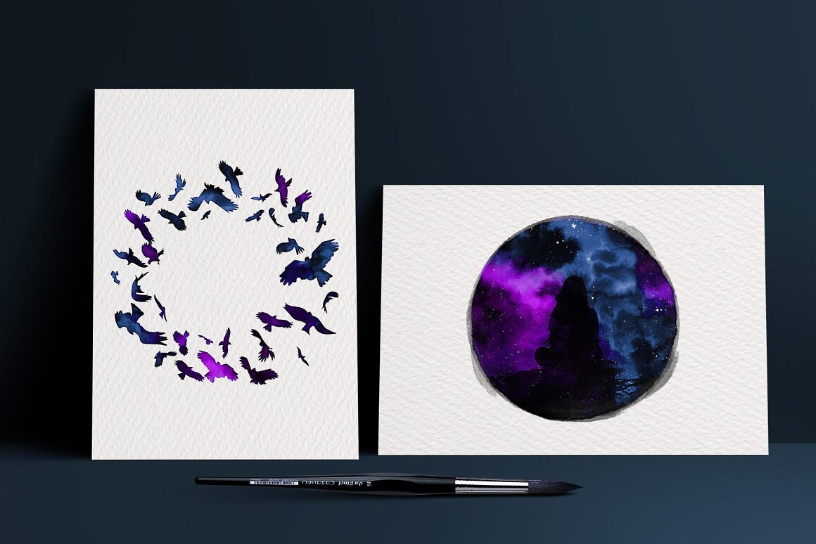 WATERCOLOR TWO-TONE for Adobe Photoshop Actions Layer | Etsy