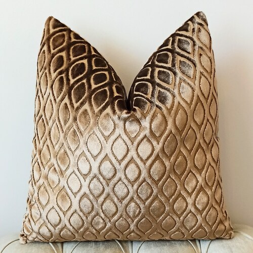 Rust Velvet Throw Pillow Cover 18x18 20x20 22x22 24x24 26x26 | Etsy