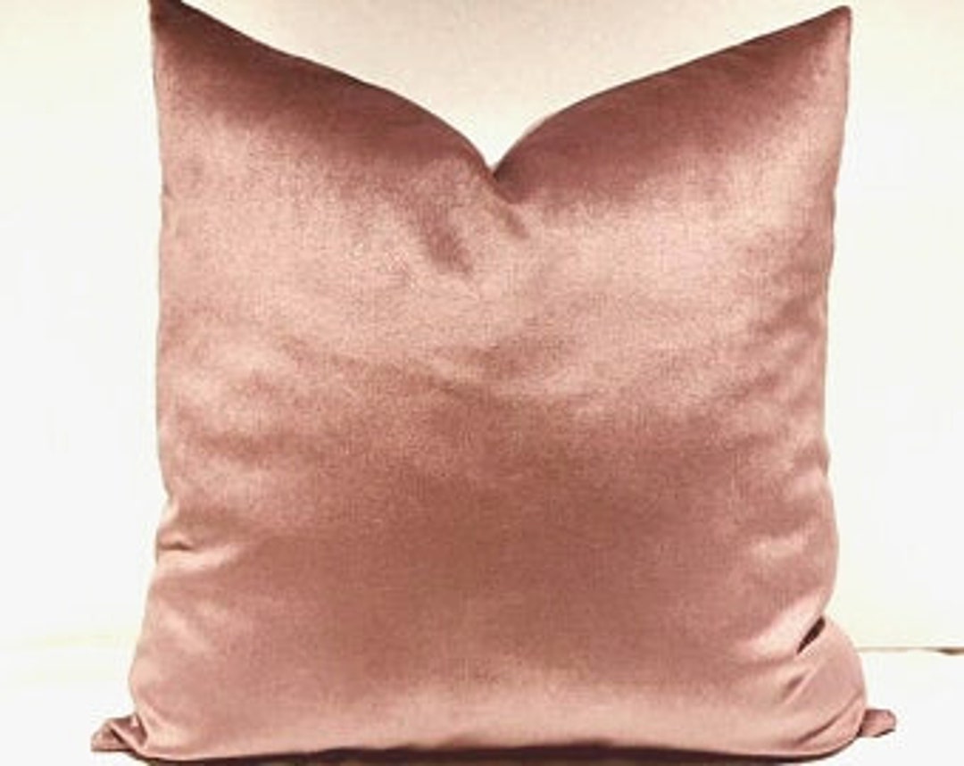 Dusty Rose Velvet Pillow Cover, Pink Throw Pillows, Pink Pillow Case ...
