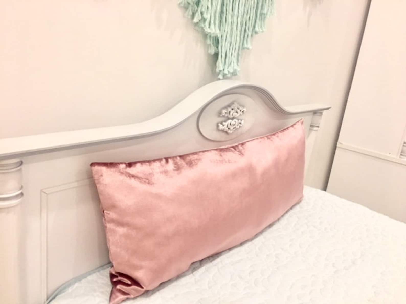 Double-sided Rose Pink Velvet Bed Runner: Handmade Bed Scarf - Etsy