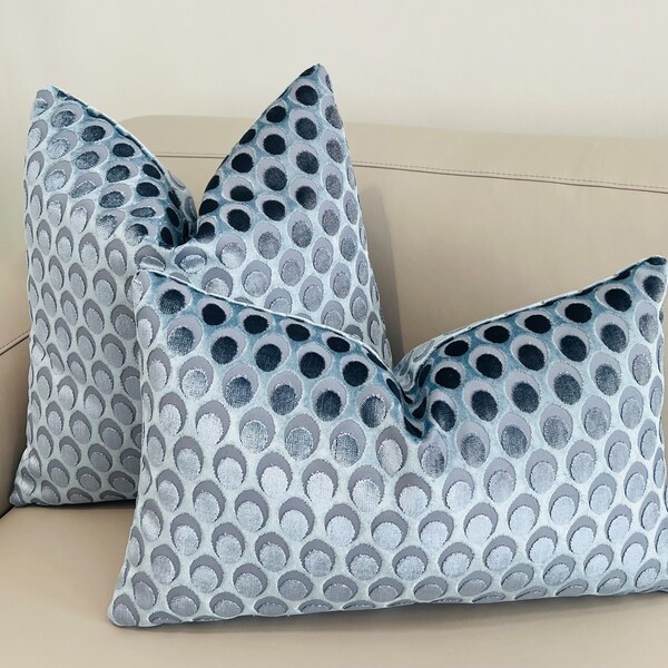 Blue Pattern Pillow Cover - Etsy