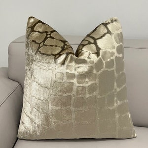 Luxury Light Bronze Pillow Cover, Bronze Velvet Pillow, Decorative ...