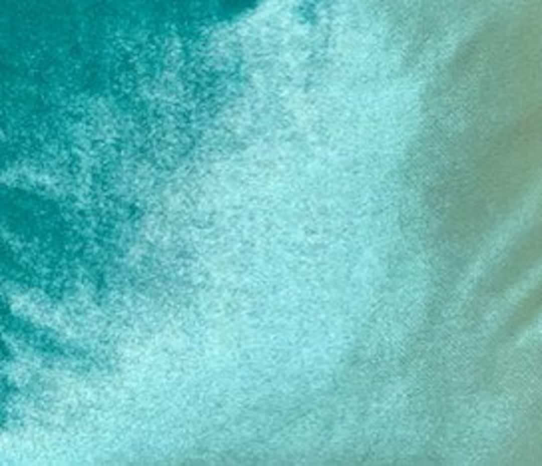 Luxury Turquoise Velvet Fabric, Upholstery Fabric by the Yard, Blue ...