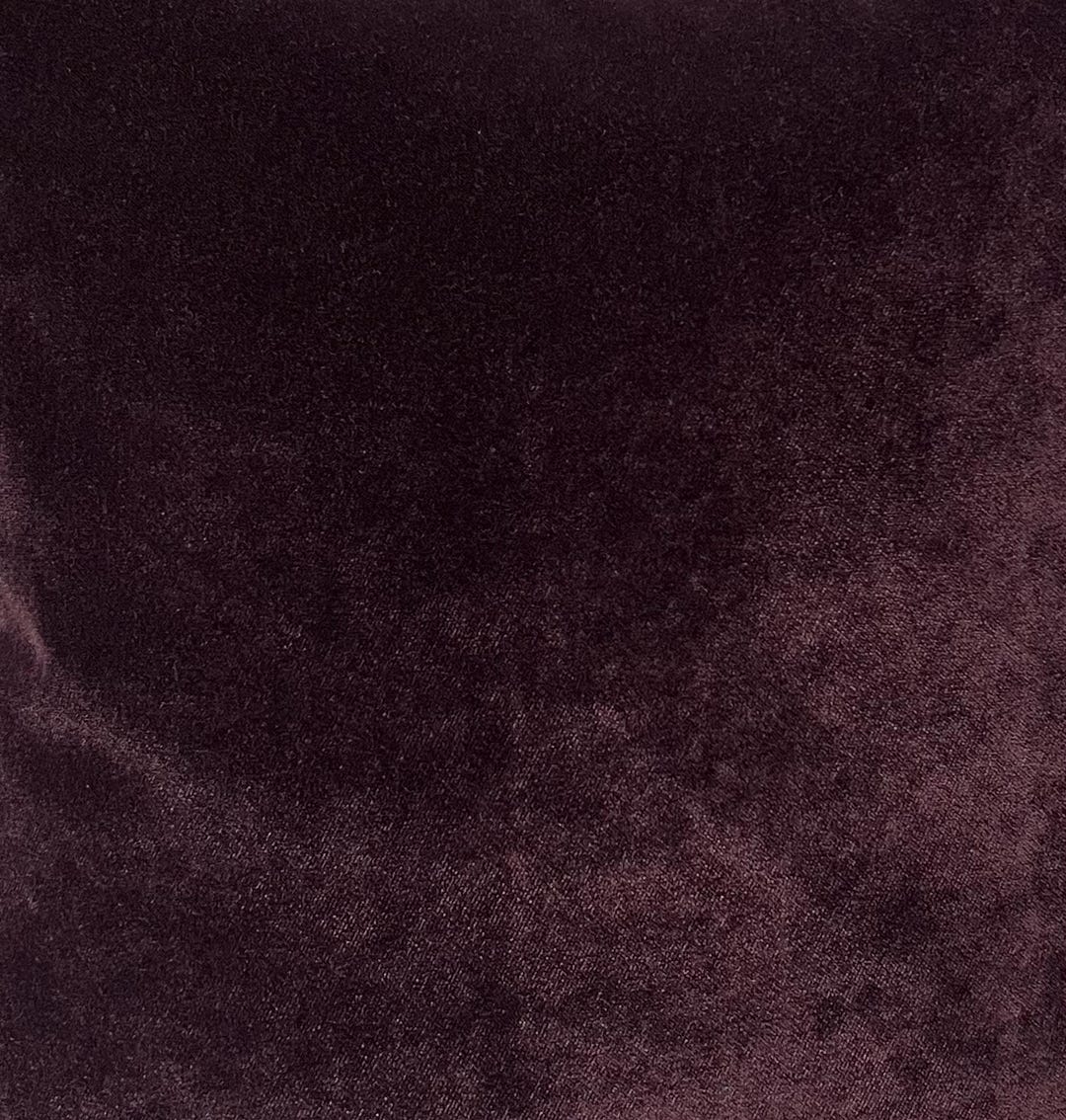 Dark Plum Velvet Fabric, Luxury Upholstery by the Yard, Drapery Curtain ...