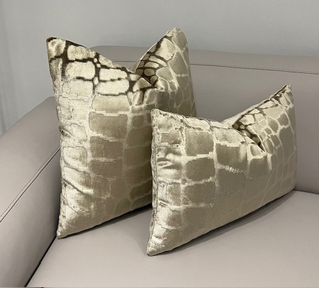 Luxury Light Bronze Pillow Cover, Bronze Velvet Pillow, Decorative ...