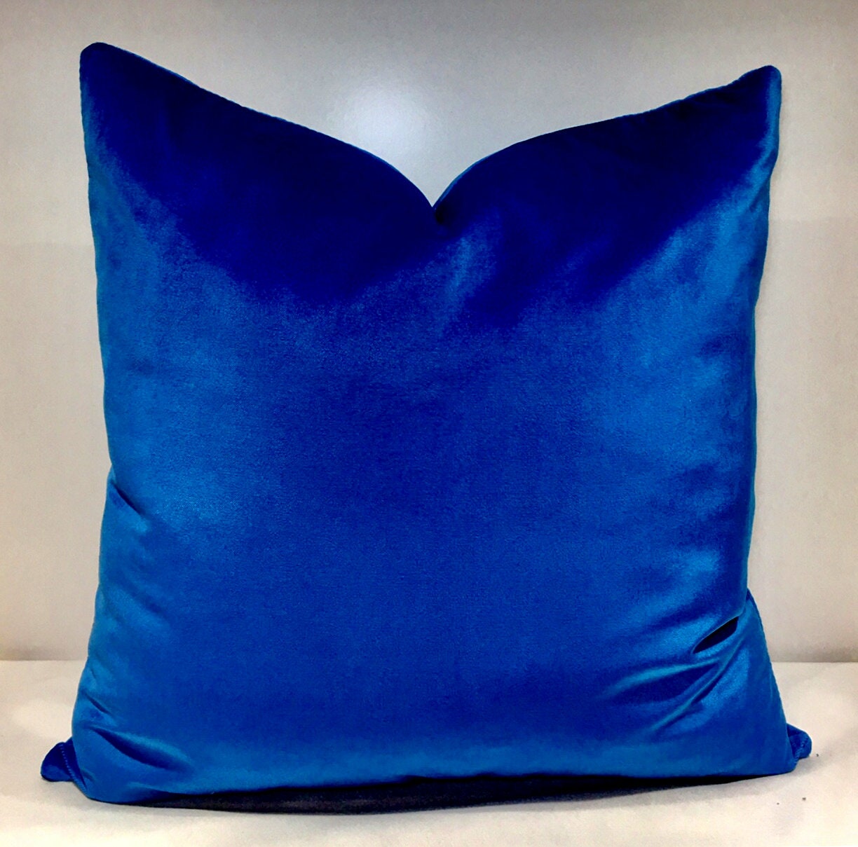 Luxury Blue Velvet Pillow Blue Pillows Velvet Pillow Cover | Etsy