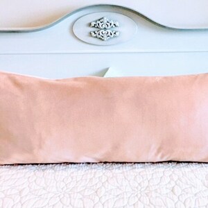 Double-sided Light Pink Velvet Bed Runner, Long Bed Pillow, Bed Cover ...