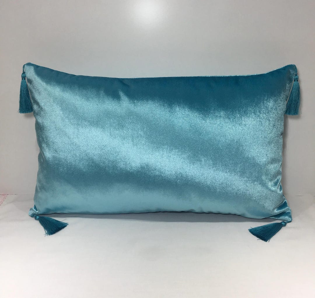Turquoise Throw Pillow Cover, Turquoise Blue Pillow Covers, Decorative ...