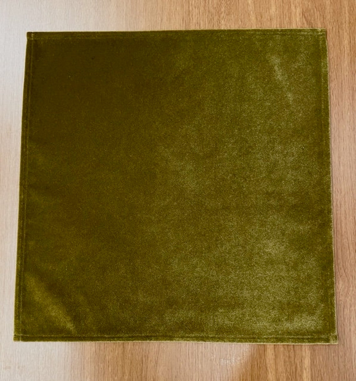 Set of 2 Moss Green Velvet Placemats Rectangle Placemat - Etsy