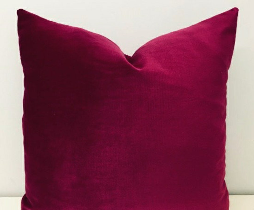 Luxury Dark Magenta Pillow Cover Velvet Pillow Pink Pillows - Etsy