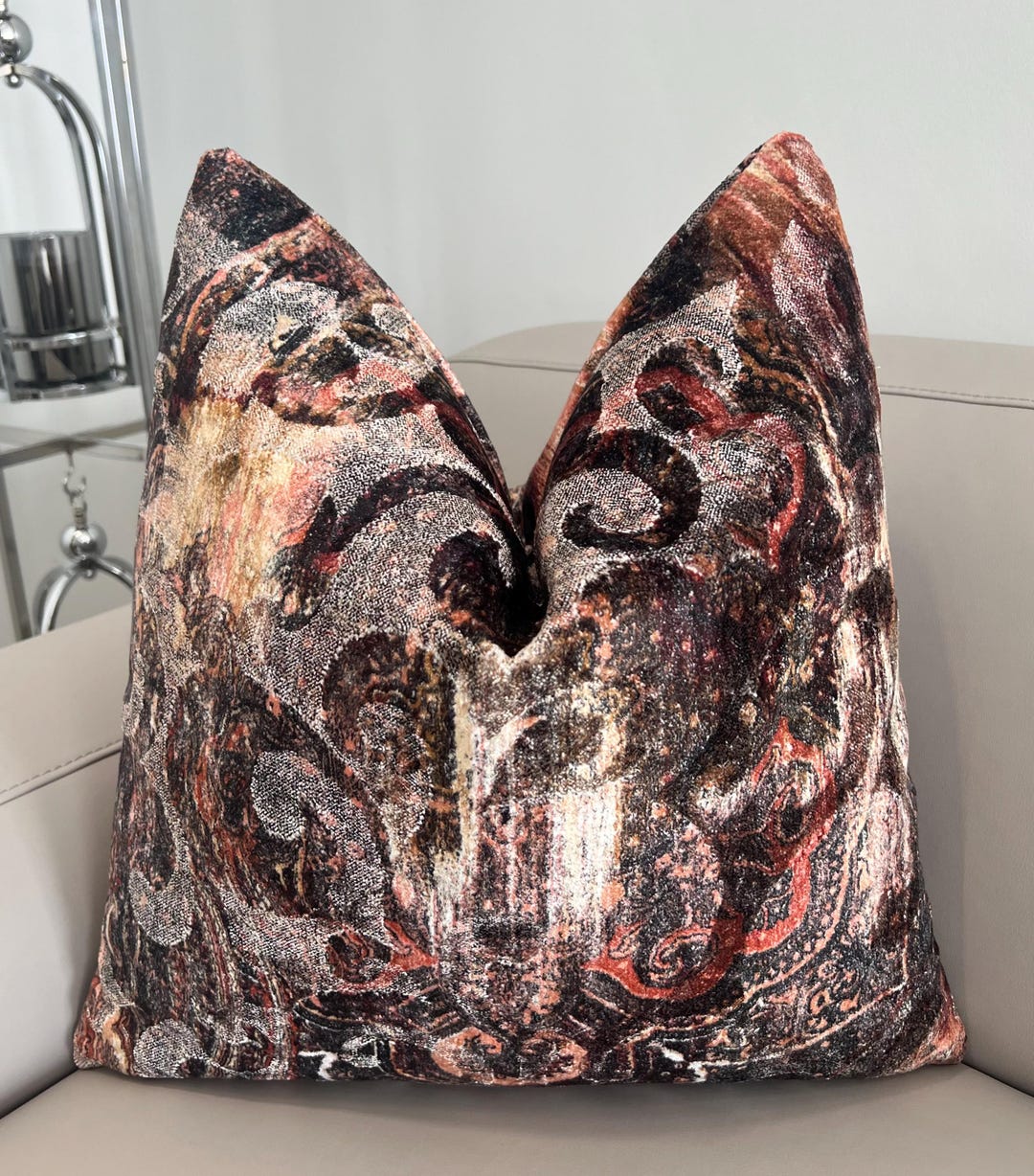 Rustic Velvet Pillow Cover: Boho Decorative Cushion, Throw Euro Sham - Etsy