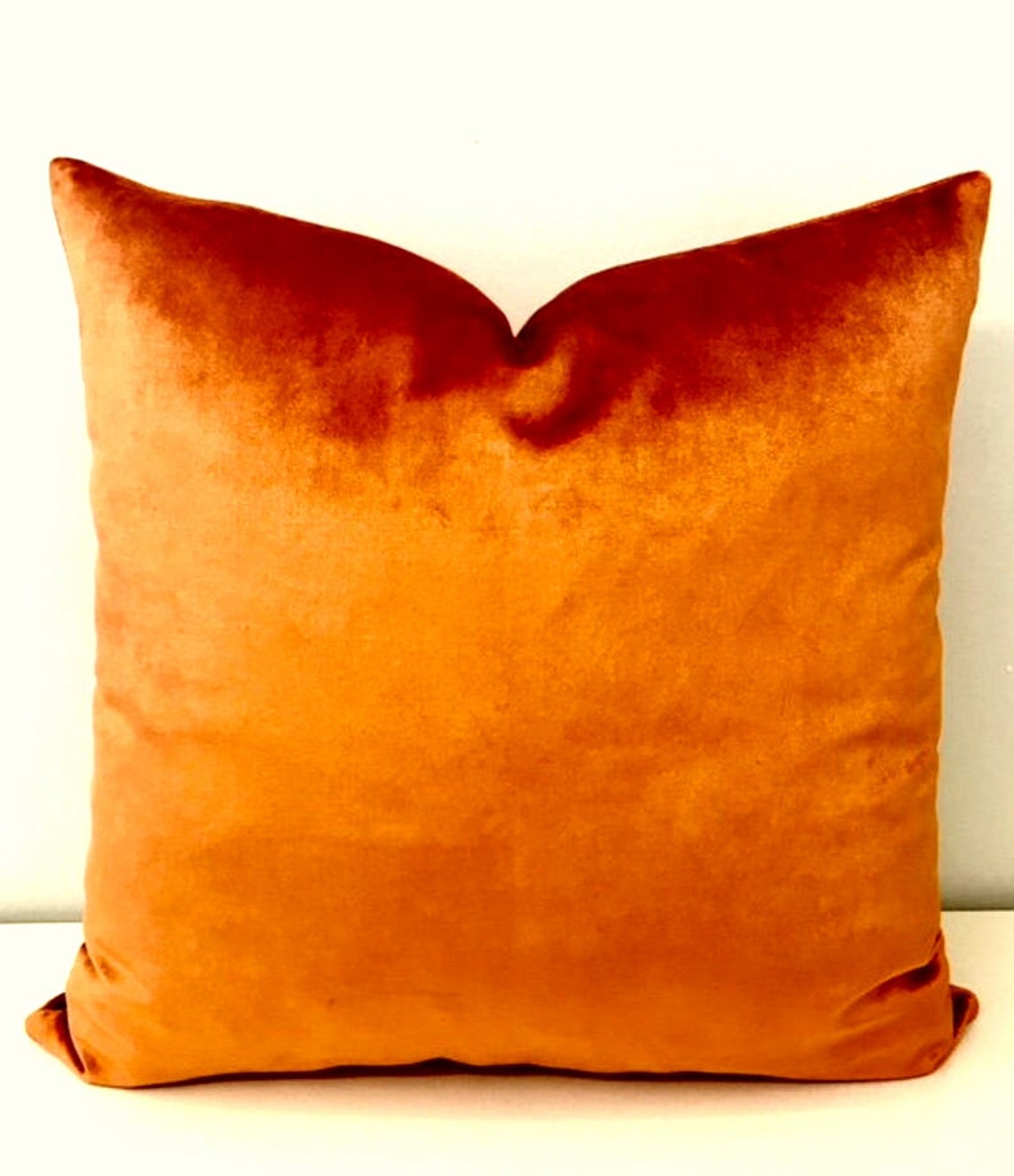 Shiny Dark Orange Upholstery Velvet Fabric Fabric by the - Etsy