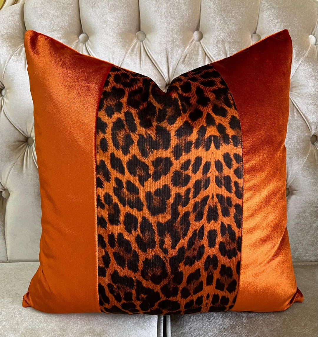 Luxury Orange Pillow Cover, Velvet Pillow, Orange Pillows, Throw Pillow ...