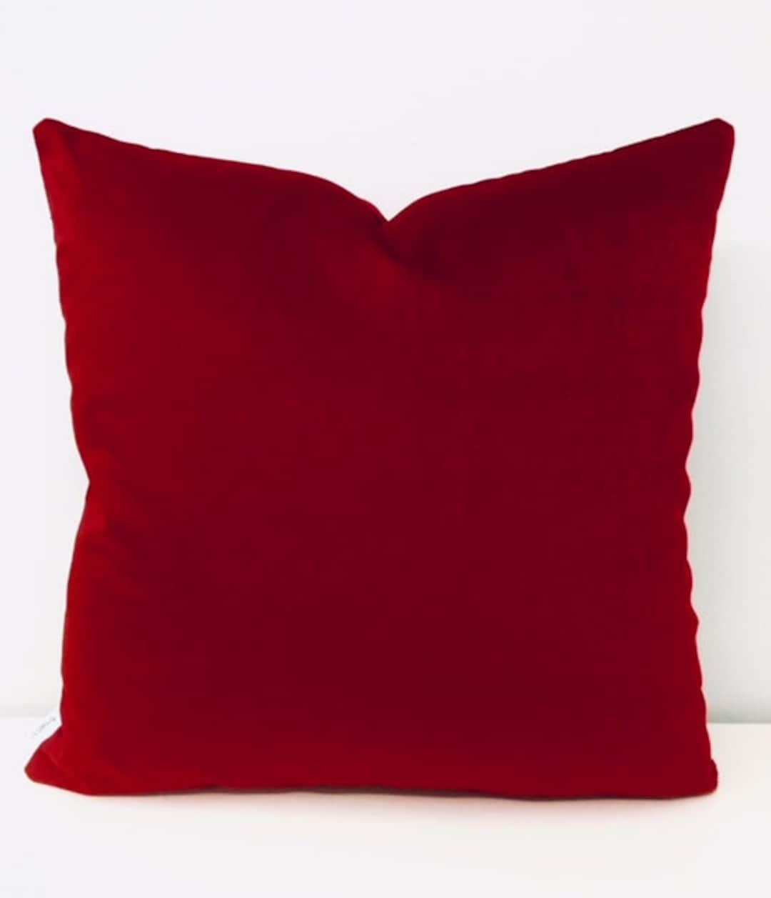 Luxury Red Velvet Throw Pillow Velvet Pillow Cover Red - Etsy