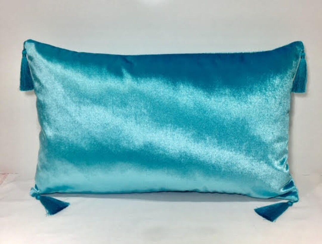 Turquoise Throw Pillow Cover, Turquoise Blue Pillow Covers, Decorative ...