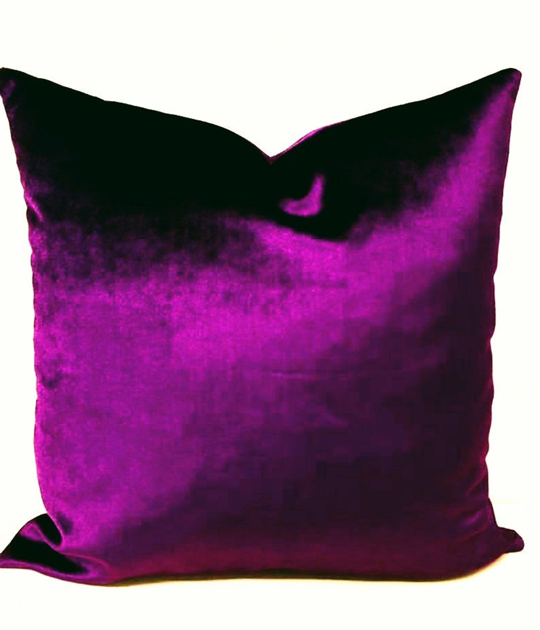 Shiny Dark Magenta Pillow Cover, Velvet Pillow, Pink Pillows, Throw ...