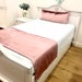 Double-sided Rose Pink Velvet Bed Runner, Runners, Bed Scarf, Bed Cover ...