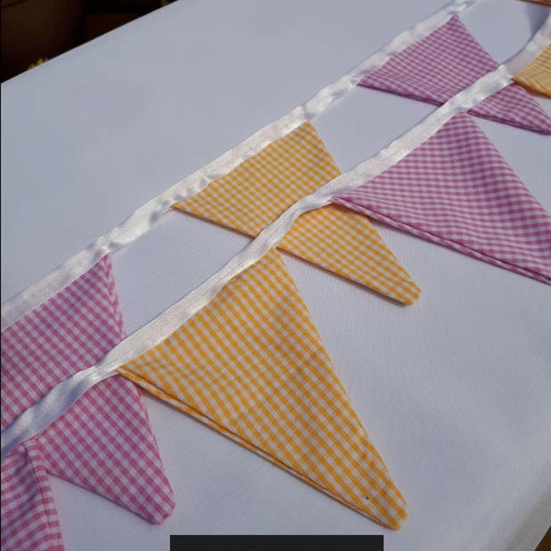 Gingham Bunting - Etsy