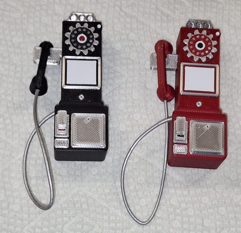 1:6 Scale 1950s Pay Phone Diner Accessories - Etsy