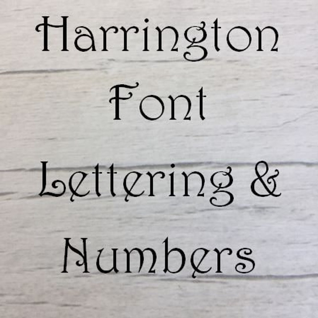 Harrington Font Letters Words and Names MDF Wood Base Wooden Blank ...