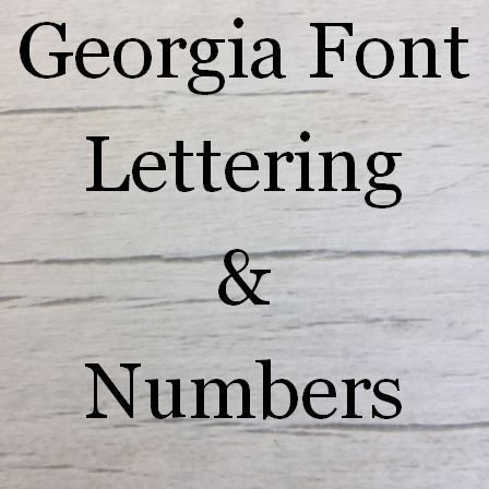 Georgia Font Letters Words and Names MDF Wood Base Wooden Blank Craft ...