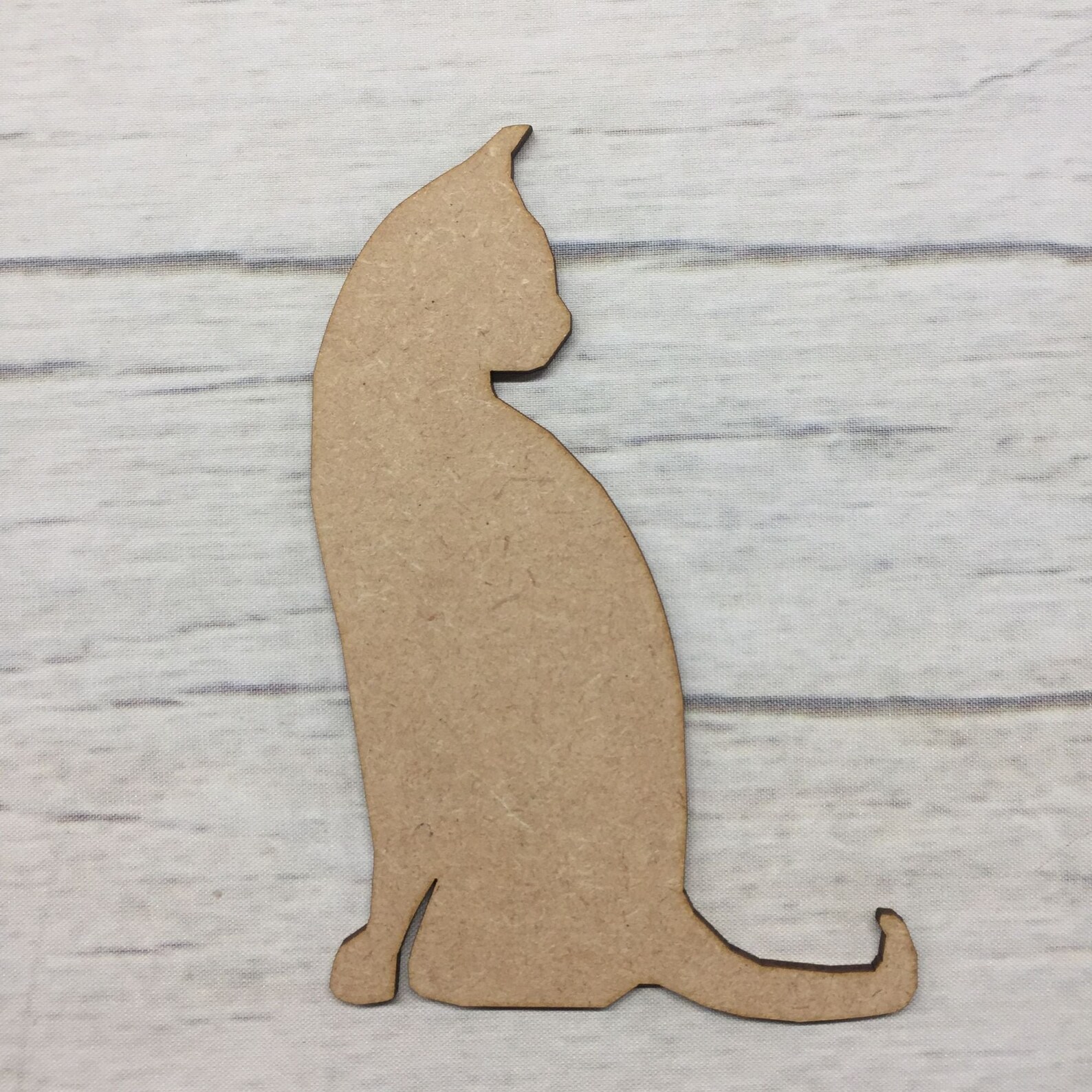 Cat 2 MDF Wood Animals Base Wooden Blank Craft - Etsy UK
