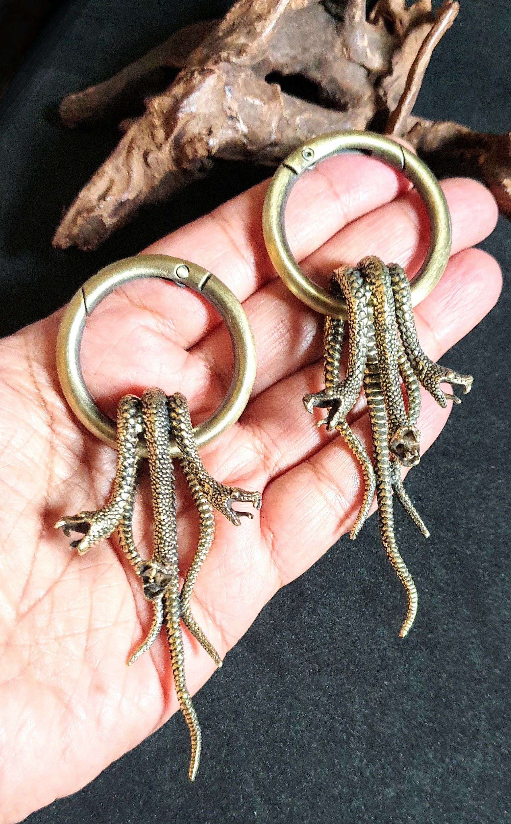 Cobra Ear Weights- Snake Ear Hangers, Earrings for Plugs- Hinged ...