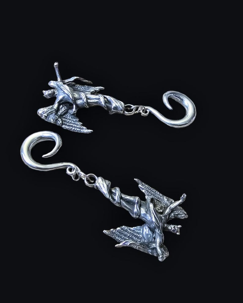Devil Ear Weights, Goth Ear Weight/ Ear Weight/satan Ear Weight - Etsy