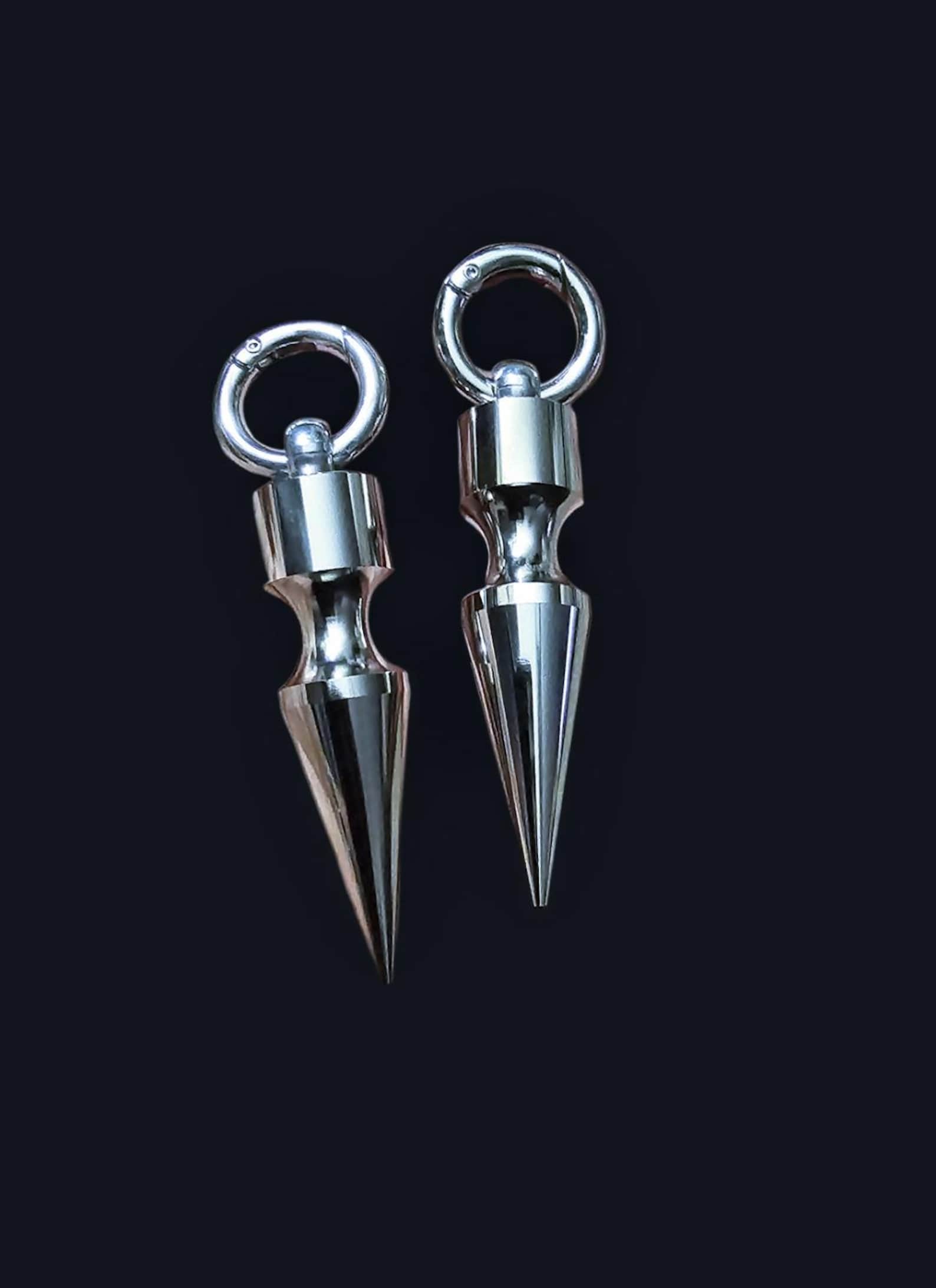 Spike Ear Weights- Goth Ear Hangers, Earrings for Plugs- Hinged Earring ...
