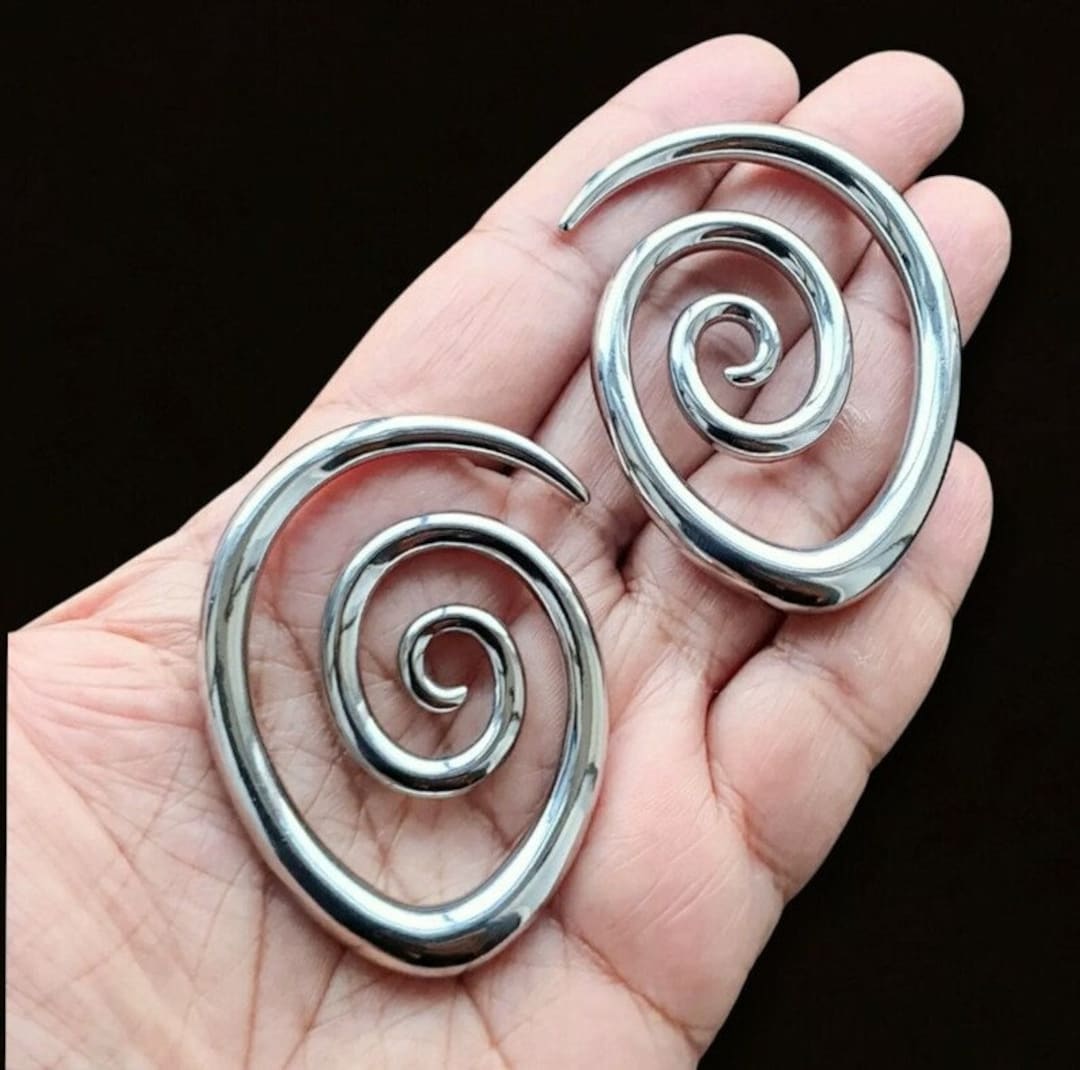 Swril Ear Weights, Steel Ear Weights, Ear Hangers - Etsy