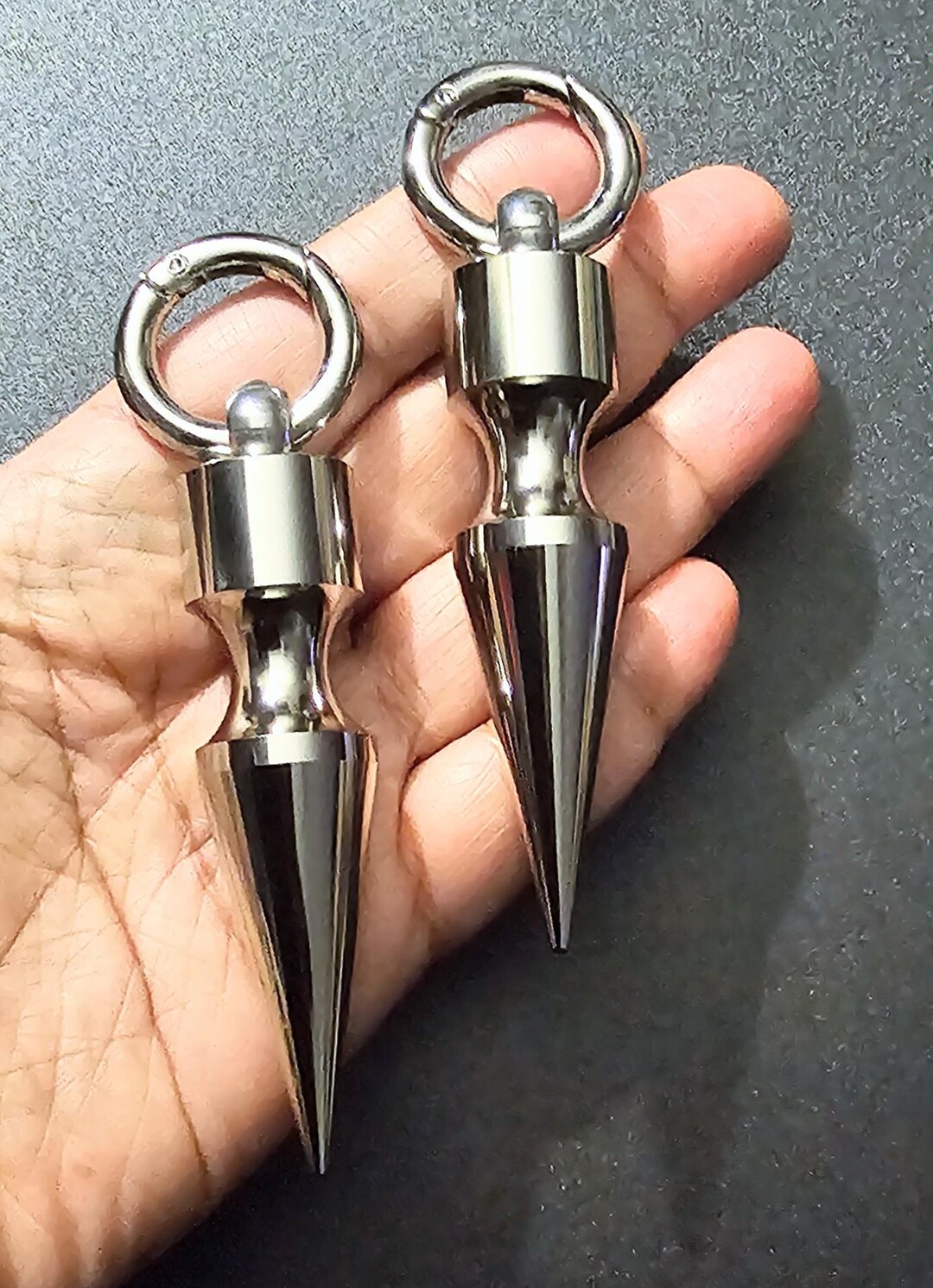 Spike Ear Weights- Goth Ear Hangers, Earrings for Plugs- Hinged Earring ...