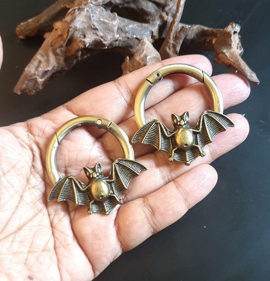 Bat Ear Weights Steampunk Ear Hangers Earrings for Plugs - Etsy